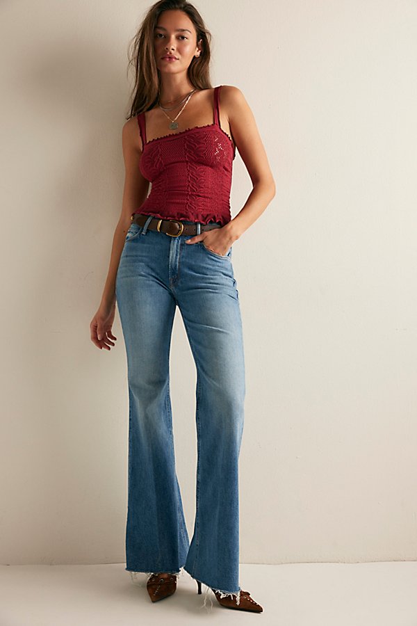 FREE PEOPLE So Soft Frill Square Neck Tank